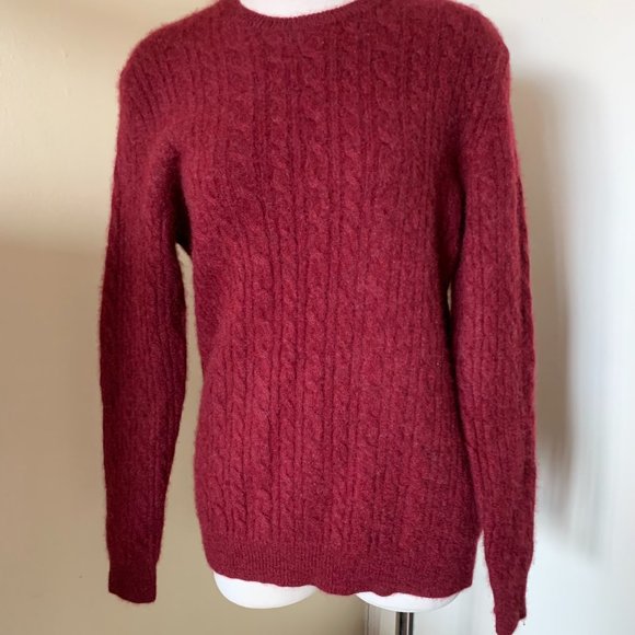 Club Room | Sweaters | Cashmere Club Room Luxury Burgundy Crew Neck ...